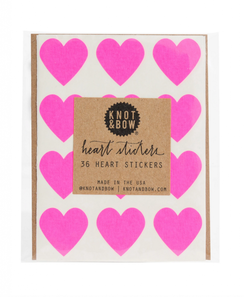 Heart Stickers, hot pink